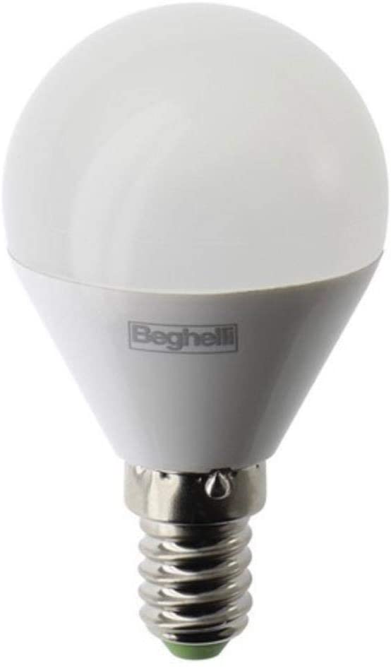 Beghelli 56870 - Lampadina sfera LED 3000K 700lm E14 7W 45x80mm ...